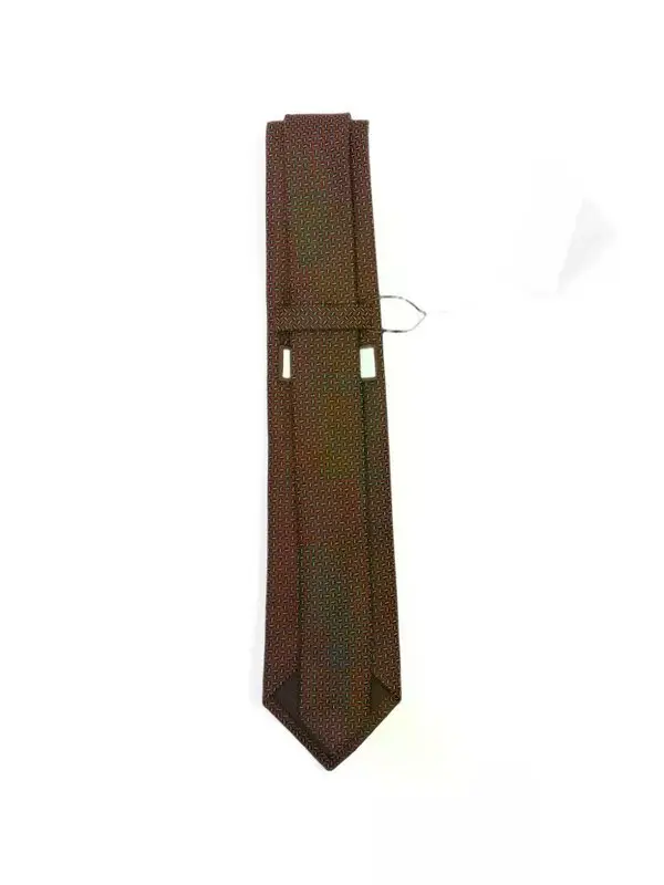 Canali Geometric-pattern Tie - Brown