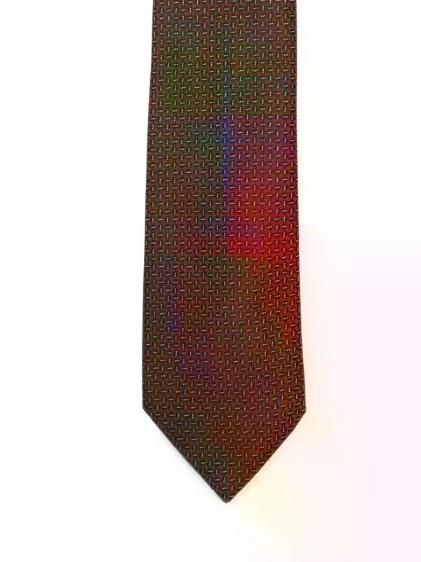 Canali Geometric-pattern Tie - Brown