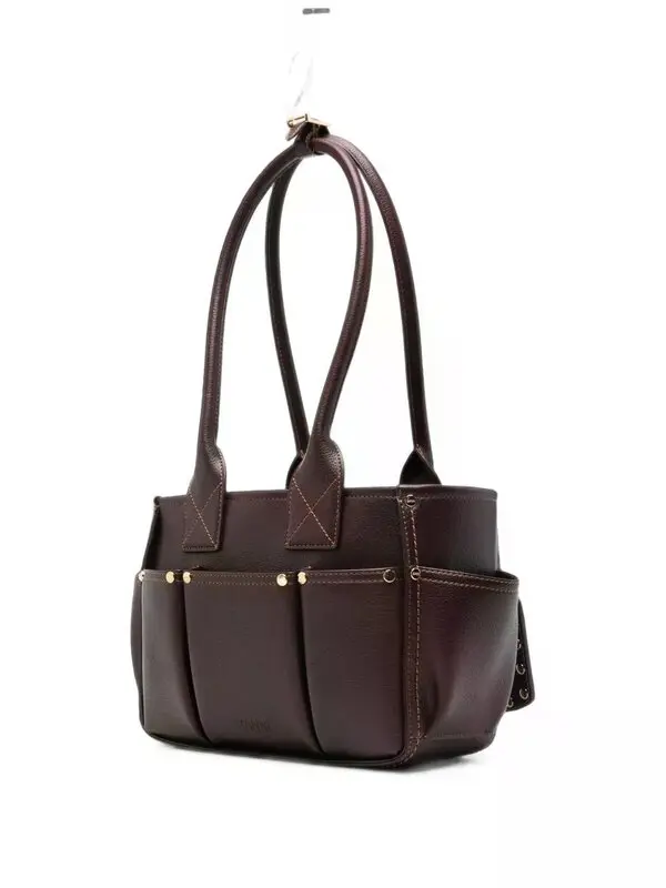 GANNI Posy Studded Leather Shoulder Bag