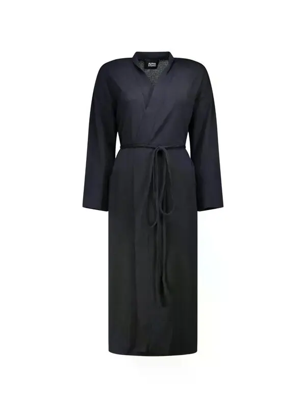 Alpha Studio Belted Wrap-style Cardigan - Blue