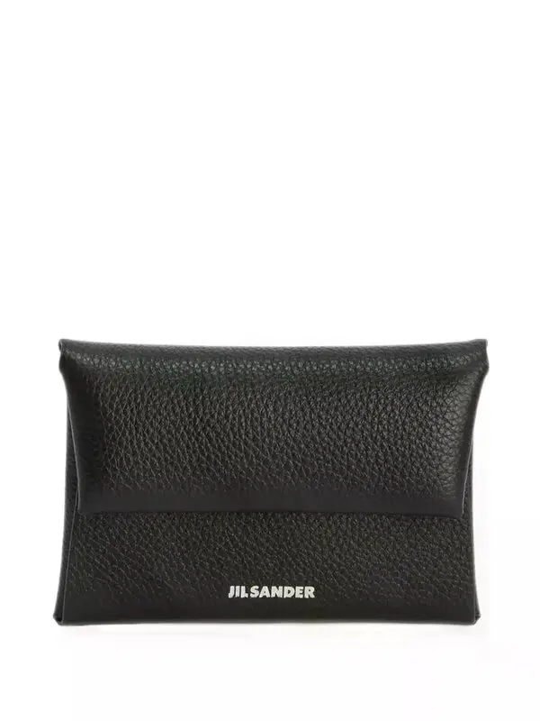 JIL SANDER Folded Grained-leather Envelope Coin Purse And Card Holder With Embossed Logo