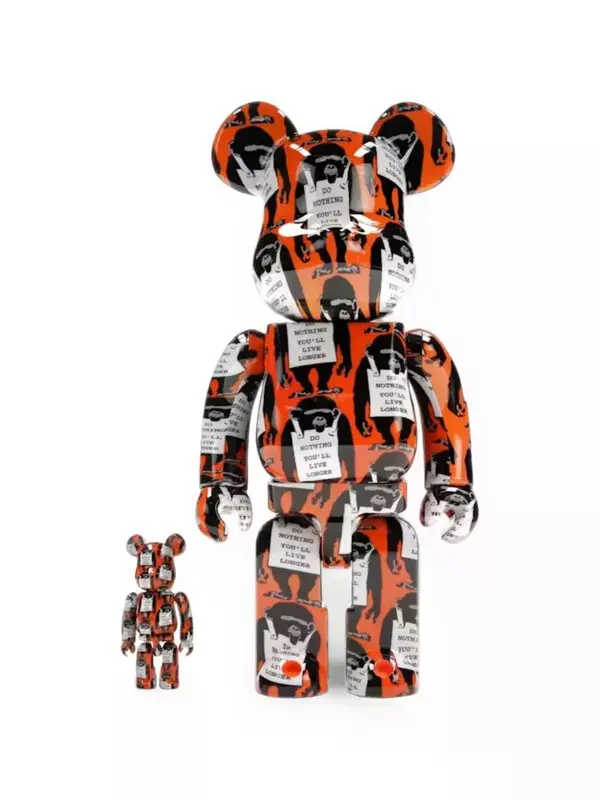 BE@RBRICK Monkey Sign Set - Orange