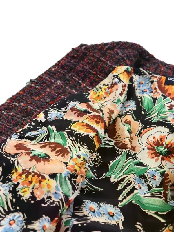 Dolce & Gabbana Floral-ruffle Bouclé Jacket