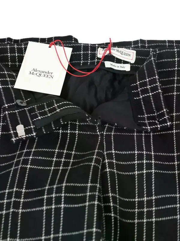 Alexander McQueen Checked Wool Trousers