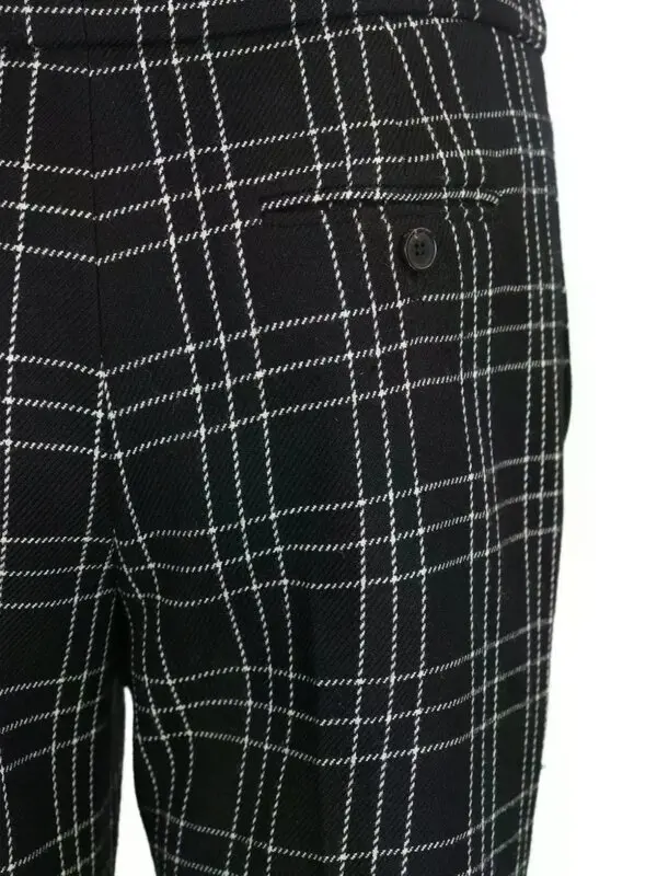 Alexander McQueen Checked Wool Trousers