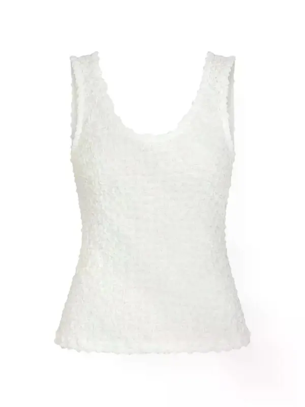 Enza Costa Dimension Smocked Tank Top - Neutrals