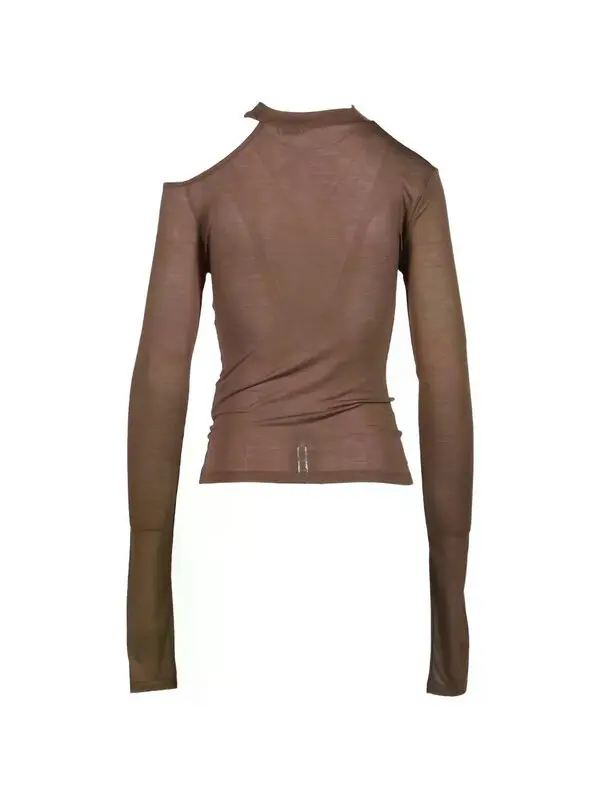 VIVAMUS Gathered Cold-shoulder Top