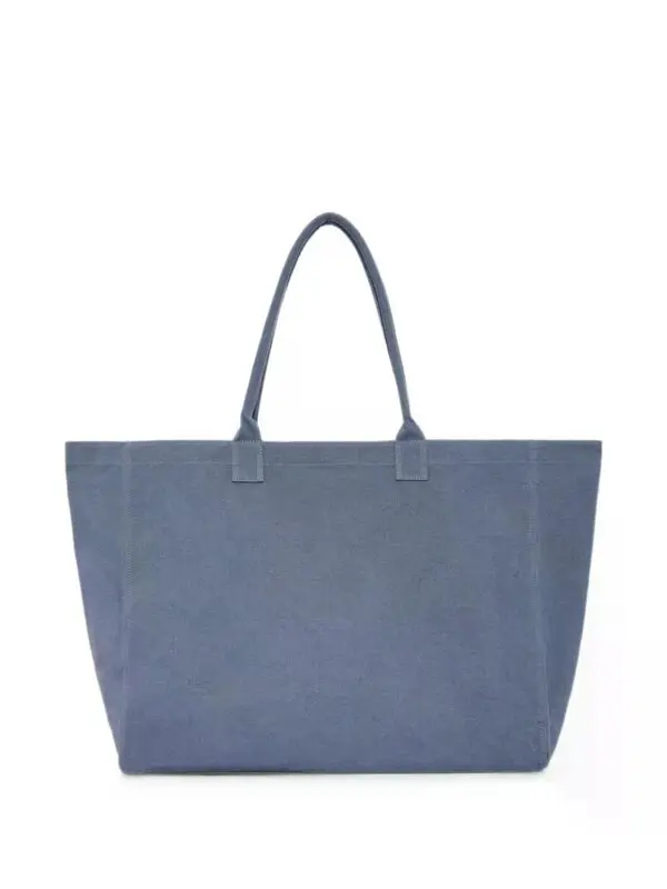 ANINE BING Leo Canvas Tote Paris University Washed - Blue