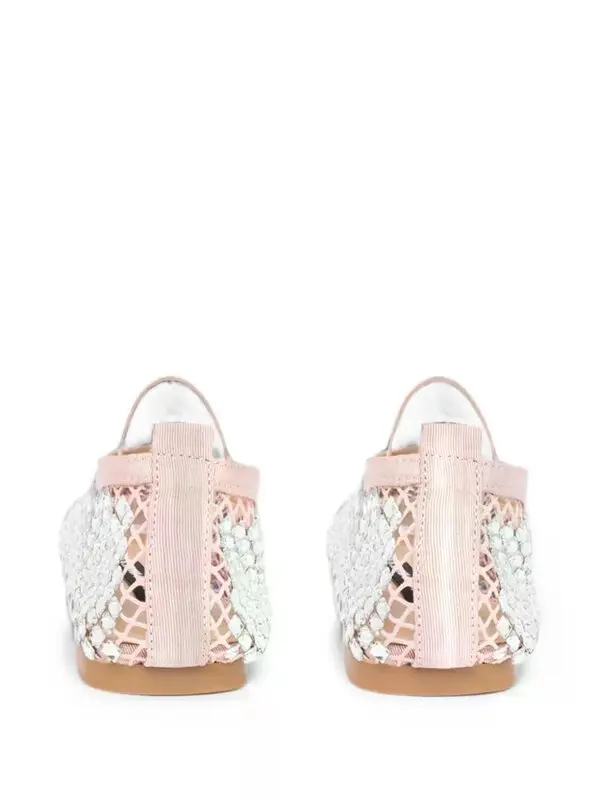 TWENTY FOURHAITCH Bounty Crystal-embellished Mesh Ballet Flats