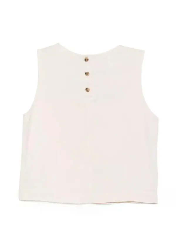 MAISON123 Button-back Sleeveless Top - Neutrals