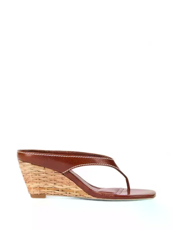Simkhai Hazel Rattan Heeled Espadrilles - Brown