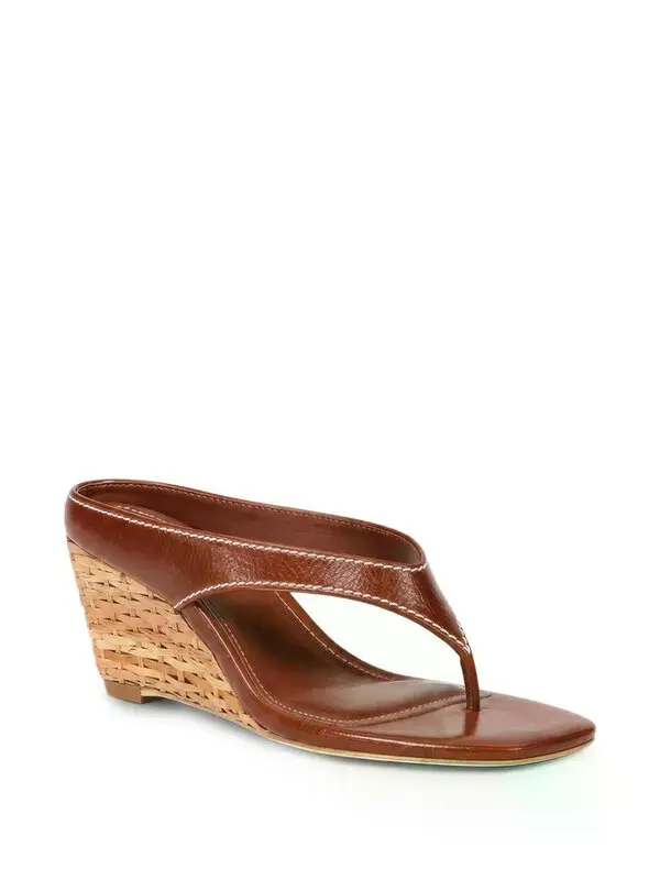 Simkhai Hazel Rattan Heeled Espadrilles - Brown