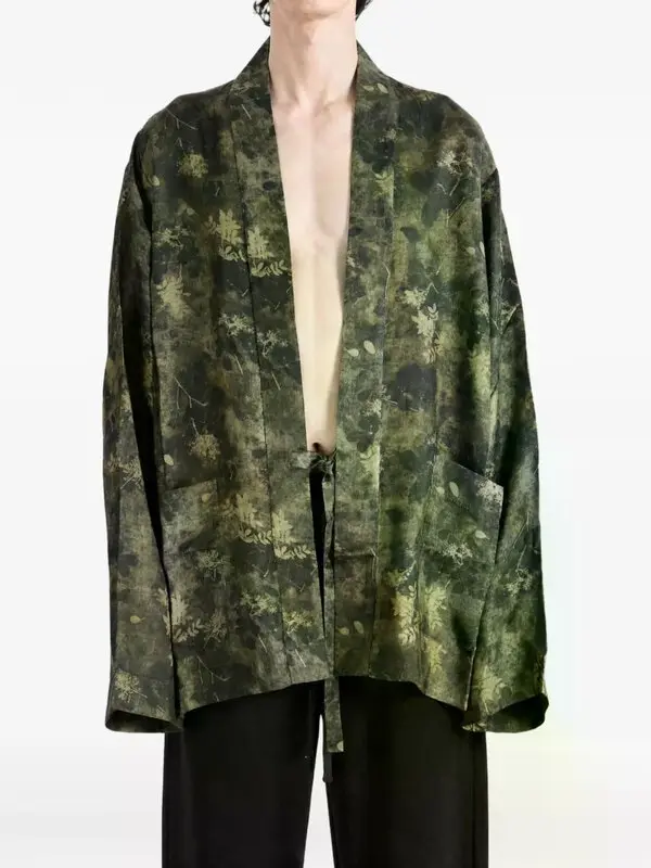 UMA WANG Khloe Floral-print Tie-fastening Jacket