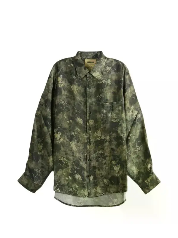 UMA WANG Floral-print Long-sleeve Shirt