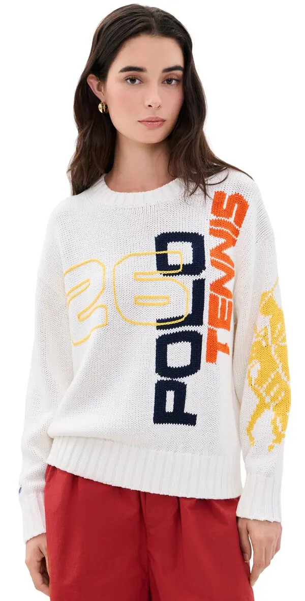 Polo Ralph Lauren Us Open Graphic Cotton Intarsia Sweater