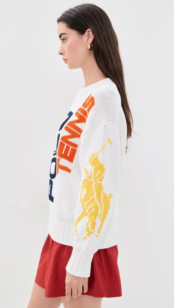 Polo Ralph Lauren Us Open Graphic Cotton Intarsia Sweater