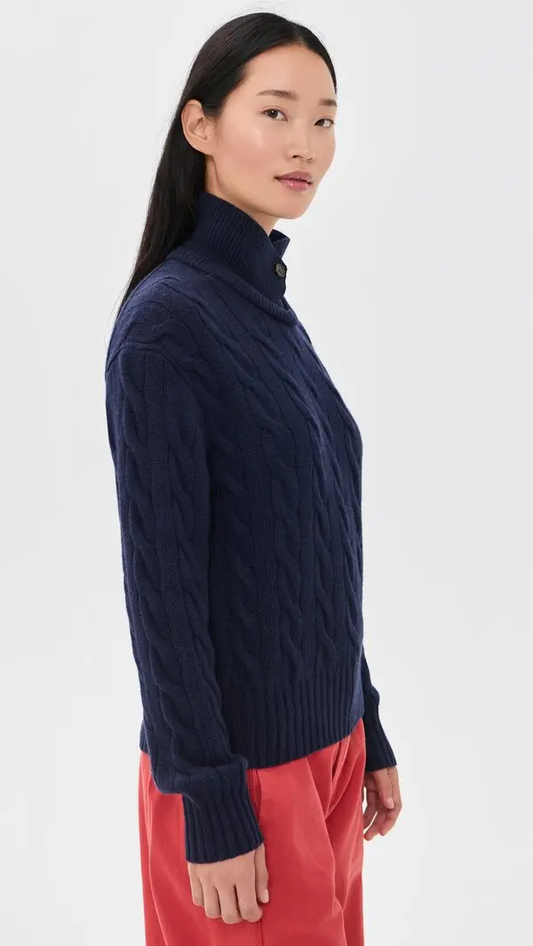 Polo Ralph Lauren Collared Cable Knit Sweater