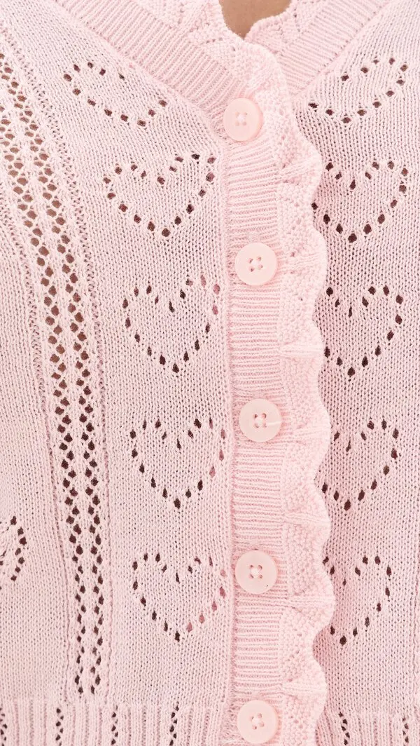 LoveShackFancy Sibella Cropped Cardigan