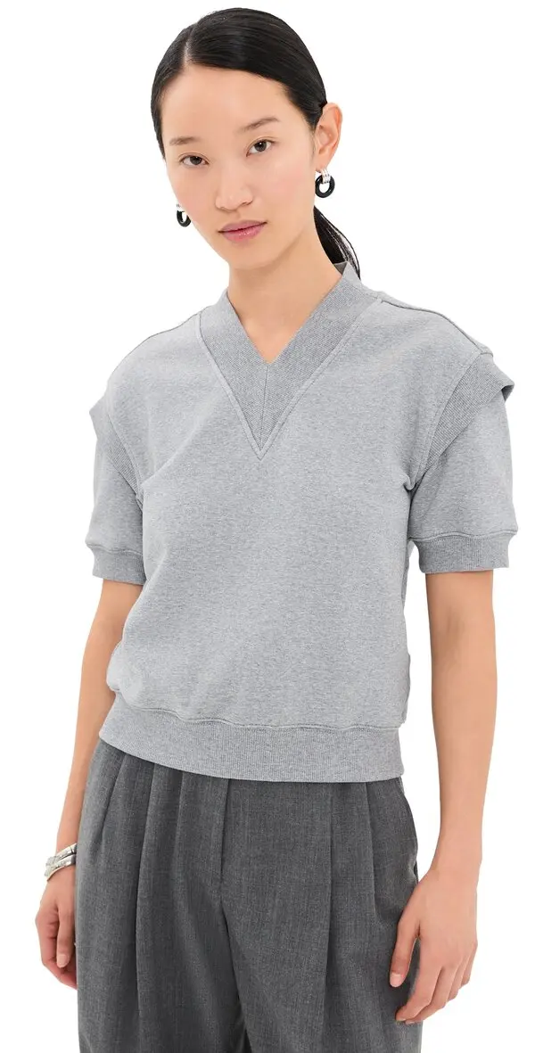 3.1 Phillip Lim V Neck French Terry Top