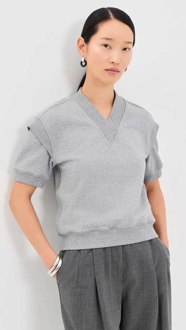 3.1 Phillip Lim V Neck French Terry Top
