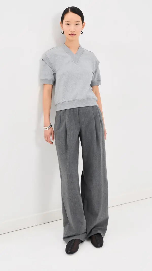 3.1 Phillip Lim V Neck French Terry Top