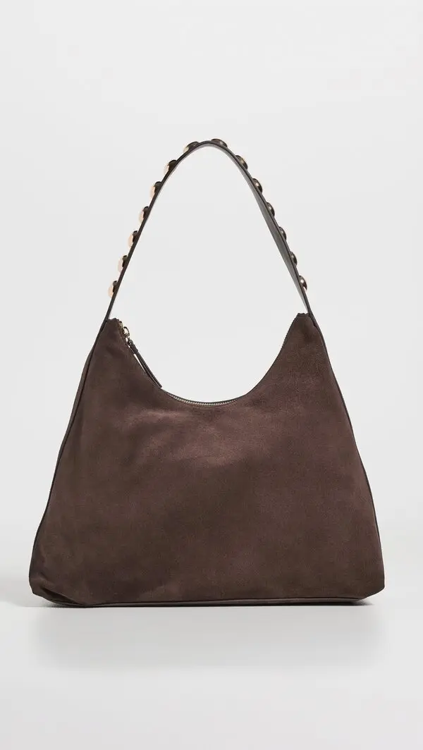 LOEFFLER RANDALL Stassie Studded Slouchy Suede Shoulder Bag