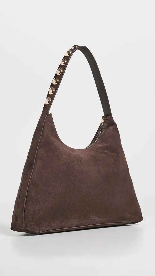 LOEFFLER RANDALL Stassie Studded Slouchy Suede Shoulder Bag