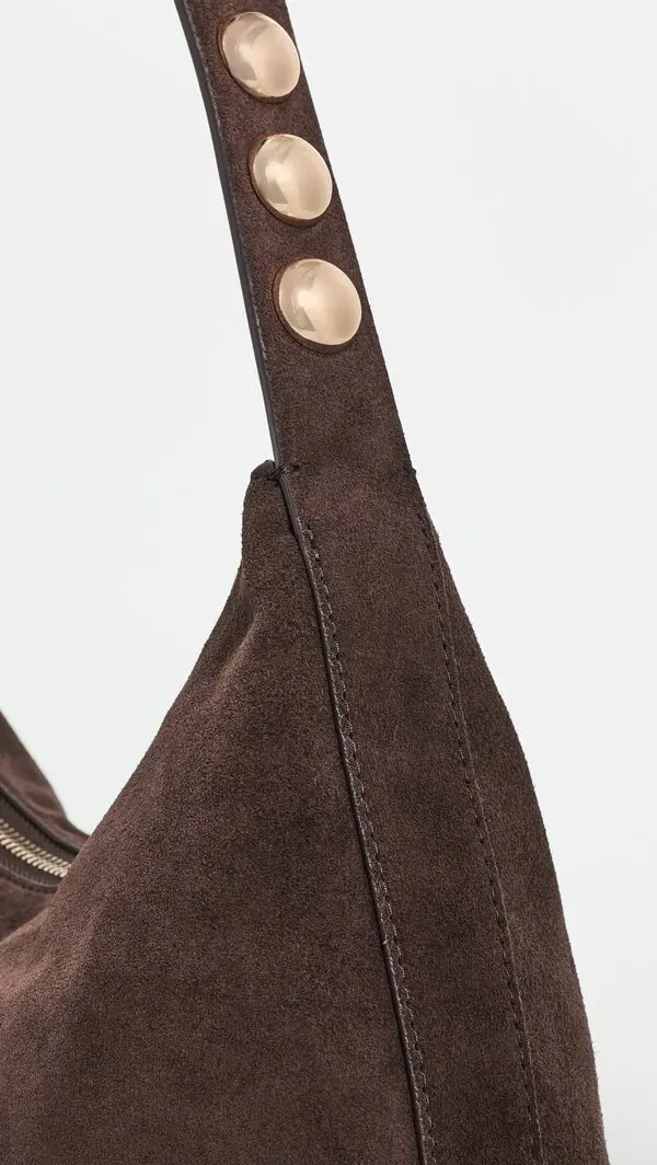 LOEFFLER RANDALL Stassie Studded Slouchy Suede Shoulder Bag