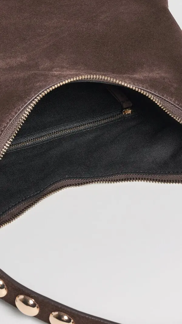 LOEFFLER RANDALL Stassie Studded Slouchy Suede Shoulder Bag