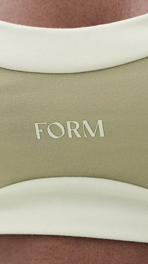 FORM Scoop Contrast Bra - Matcha/sage