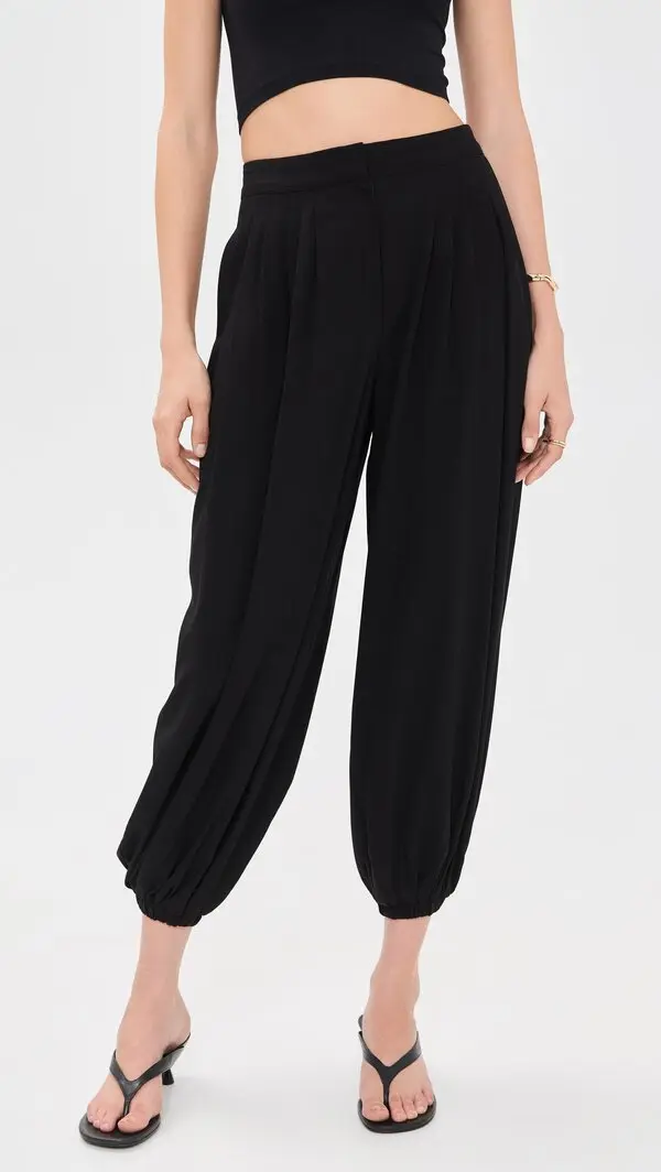 Source Unknown Giacca Ruched Balloon Leg Trousers - Black