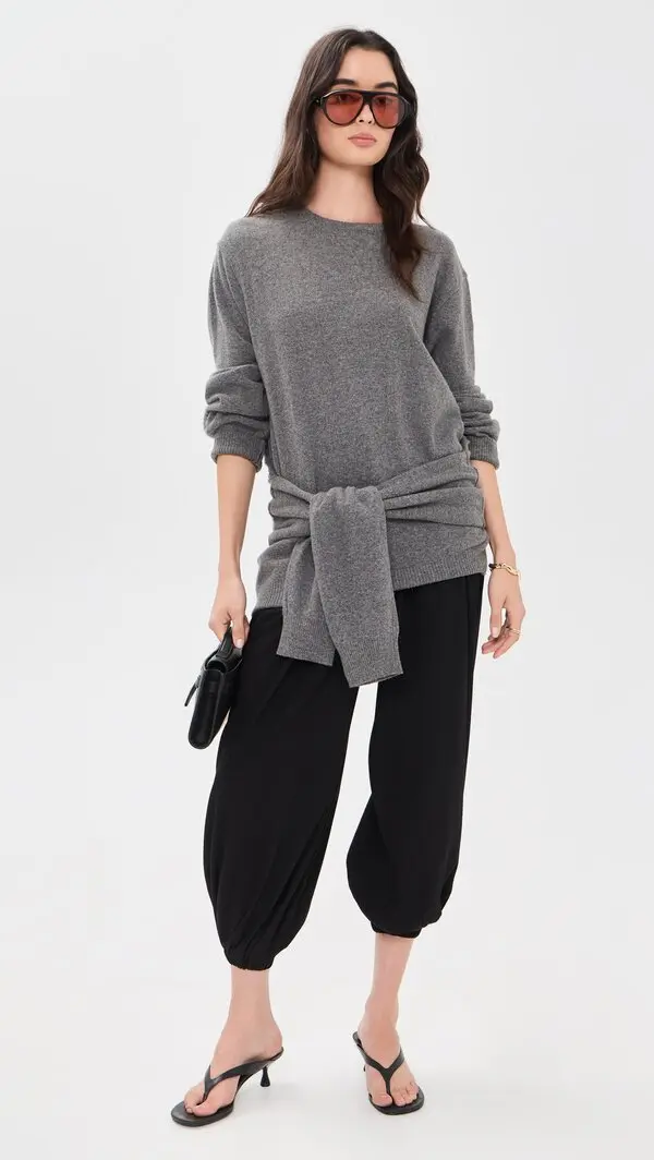 Source Unknown Giacca Ruched Balloon Leg Trousers - Black