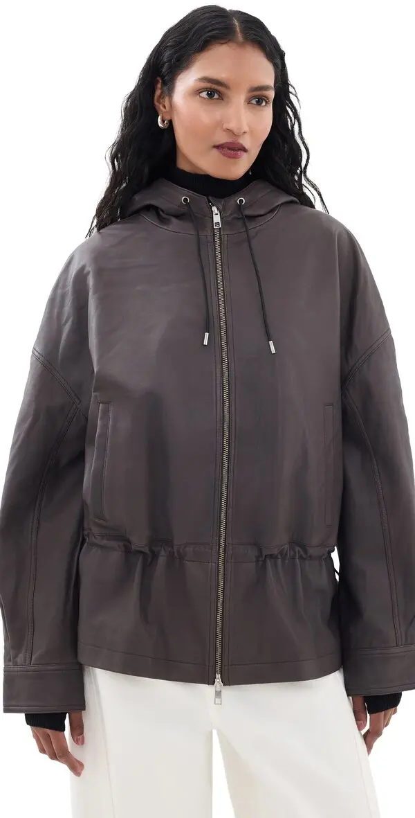 Staud Gondola Lambskin Leather Jacket