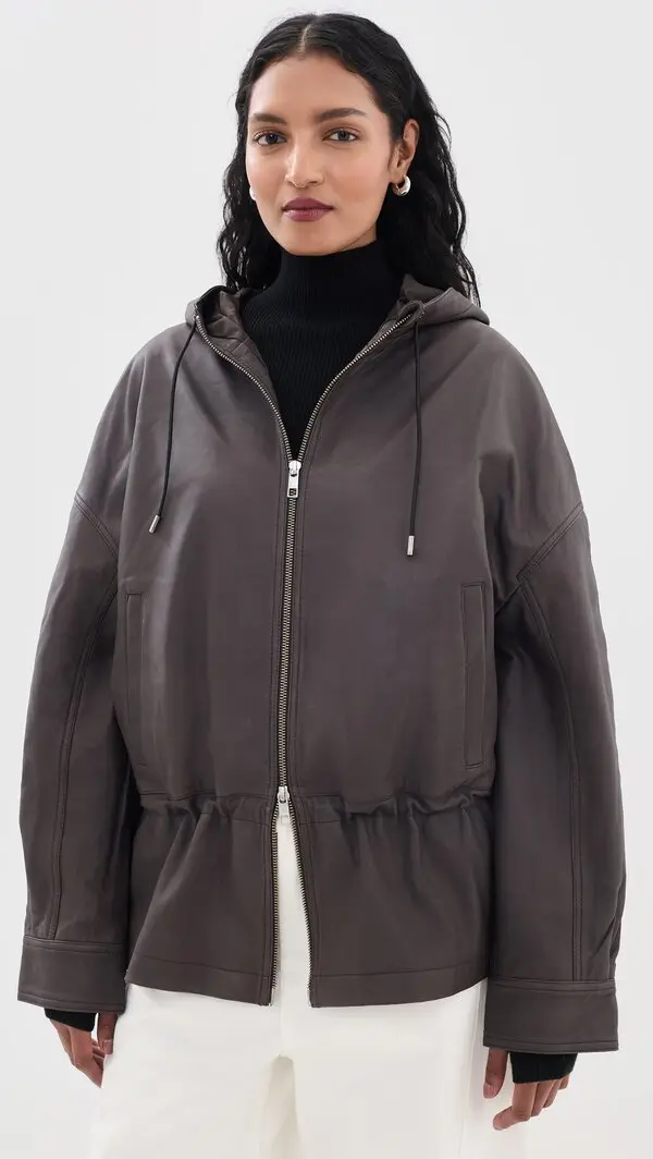 Staud Gondola Lambskin Leather Jacket