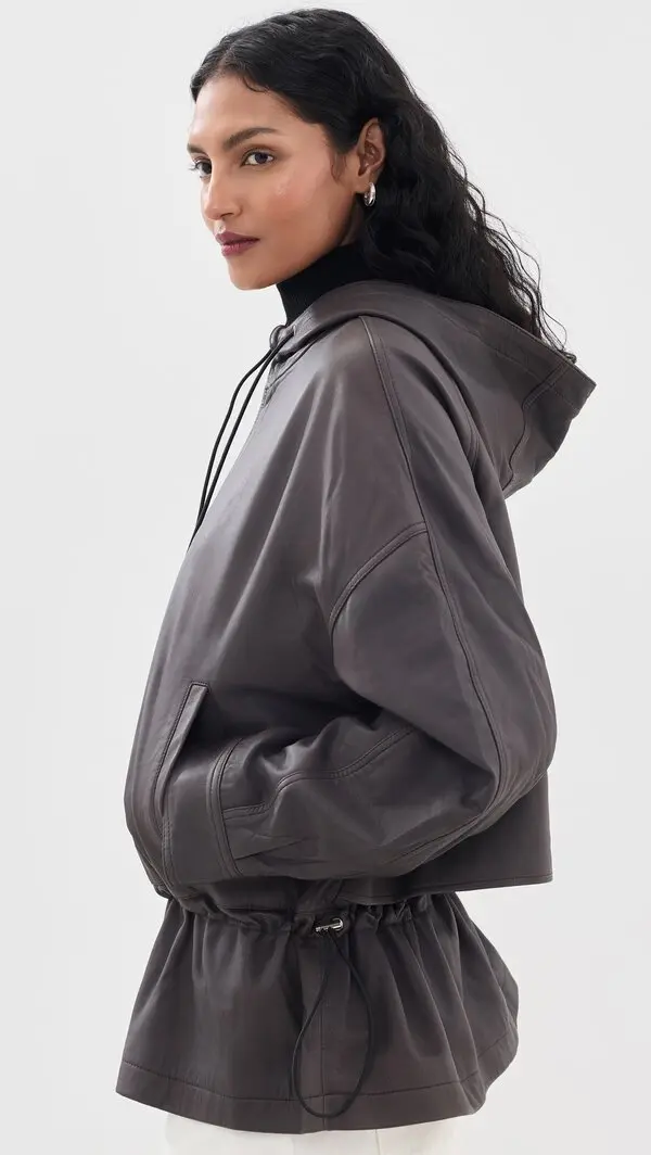Staud Gondola Lambskin Leather Jacket