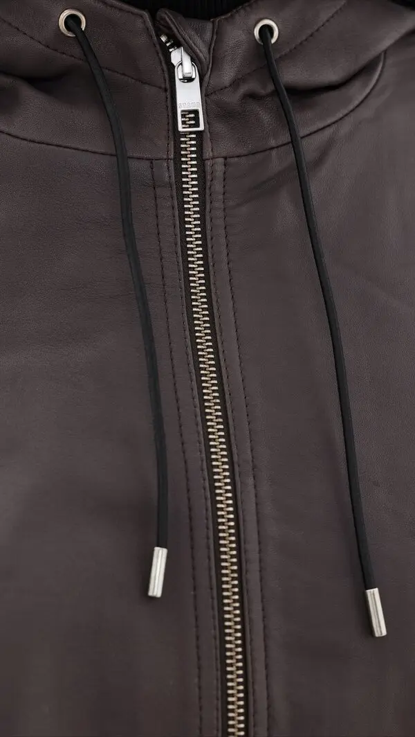 Staud Gondola Lambskin Leather Jacket