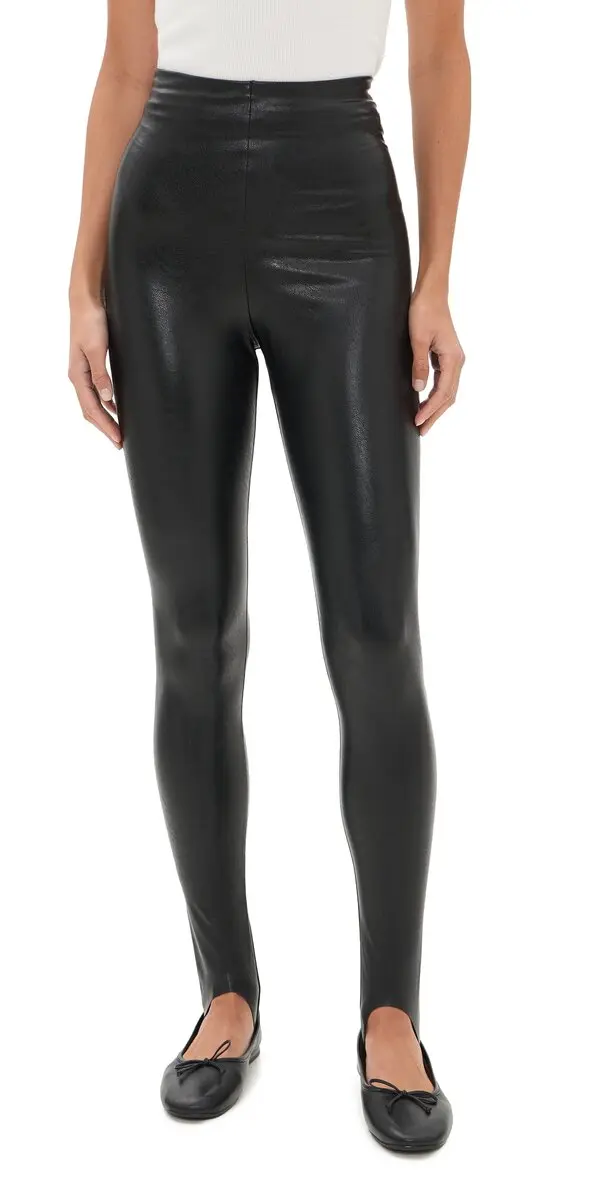 Commando Faux Leather Stirrup Leggings