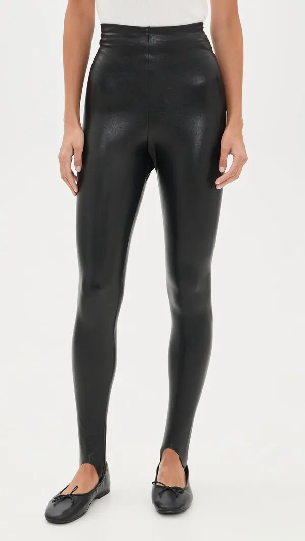 Commando Faux Leather Stirrup Leggings