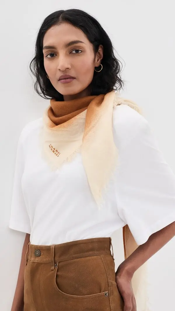 Isabel Marant Étoile Alecia Cashmere Wool Scarf - Caramel