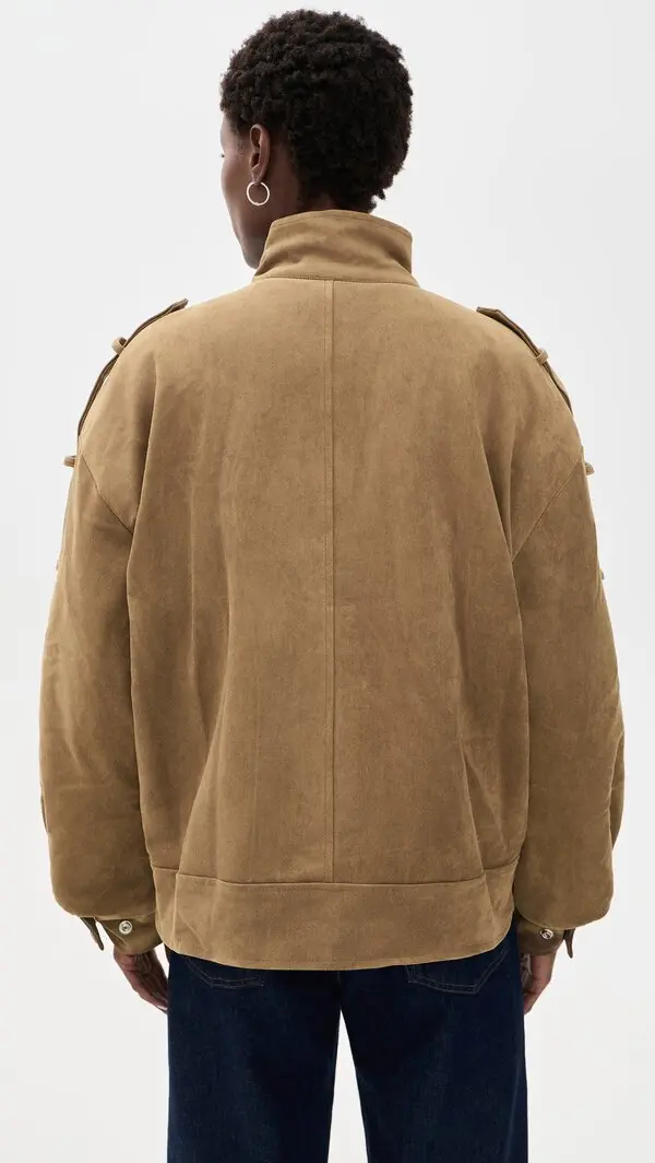 Source Unknown Tova Faux Suede Bomber Jacket