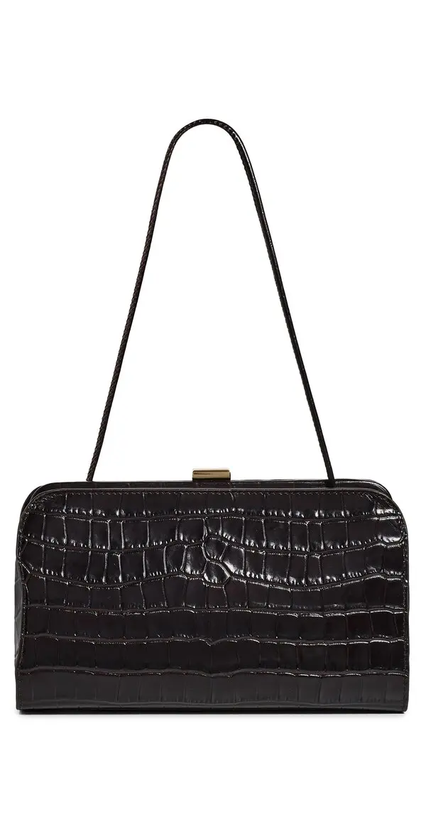 LOEFFLER RANDALL Zella Covered Frame Clutch - Ebony