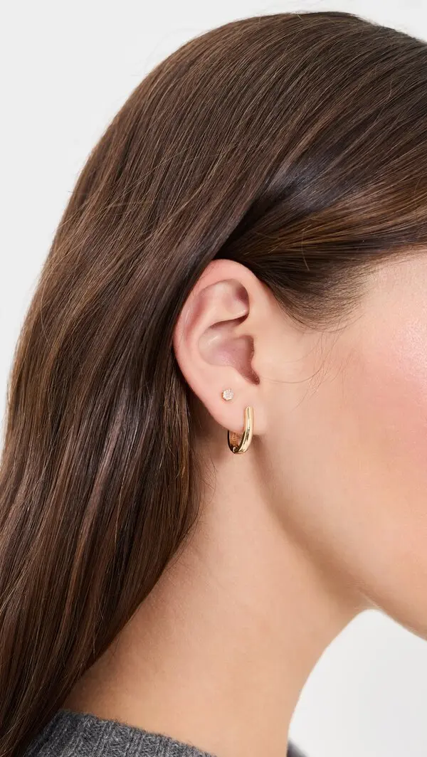 ADINA EDEN Teardrop Huggie Earring Set