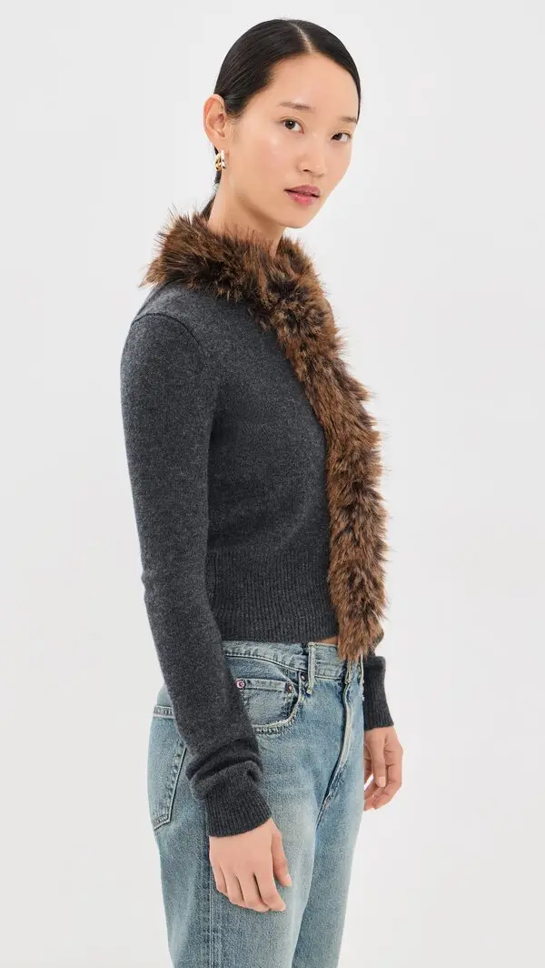 Marc Jacobs Faux Fur Lined Cardigan