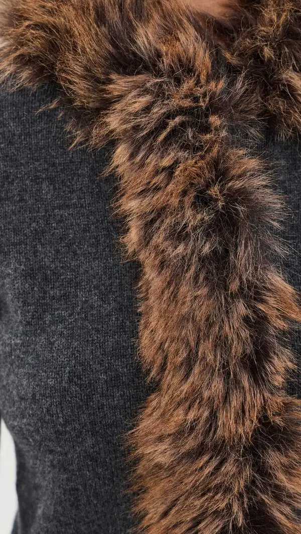 Marc Jacobs Faux Fur Lined Cardigan