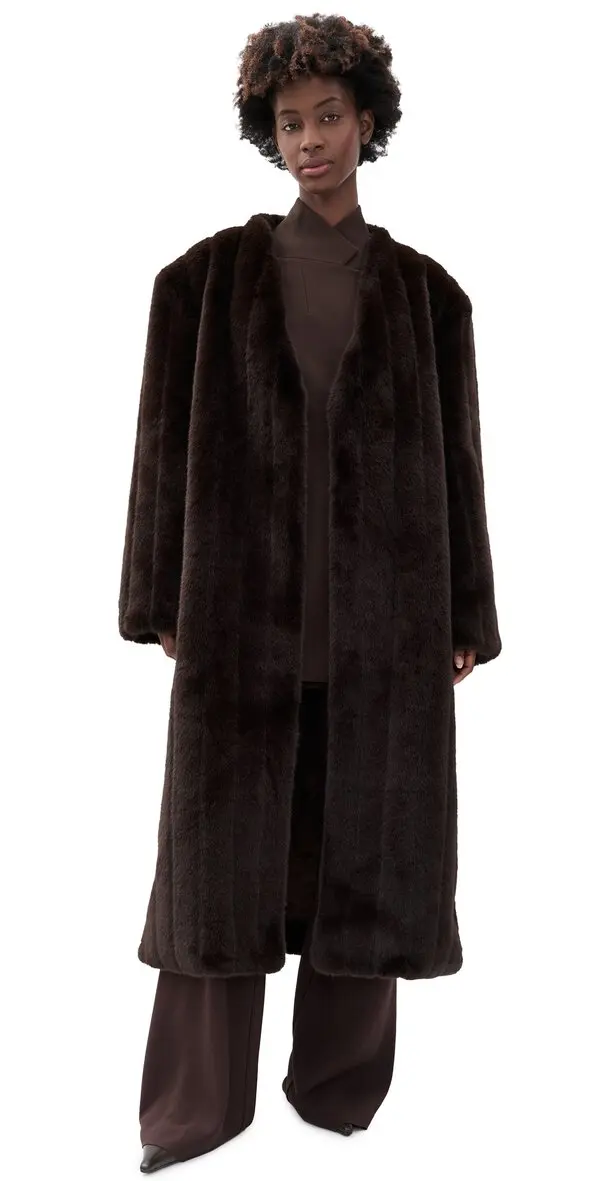 Source Unknown Dhanila Faux Fur Coat