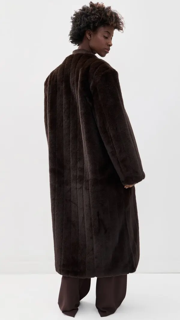 Source Unknown Dhanila Faux Fur Coat