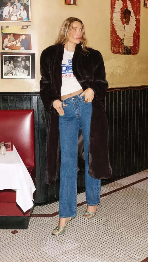 Source Unknown Dhanila Faux Fur Coat