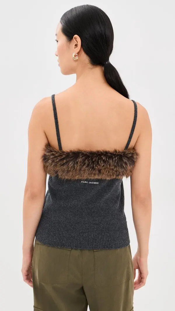Marc Jacobs Faux Fur Lined Tank Top - Charcoal