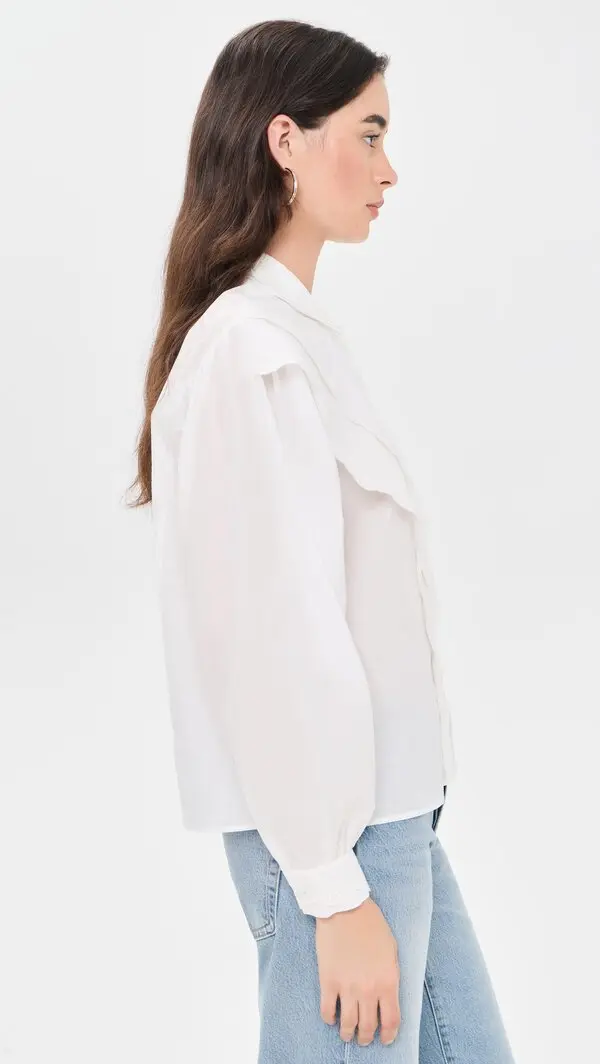 FRAME The Poplin Equestrian Shirt