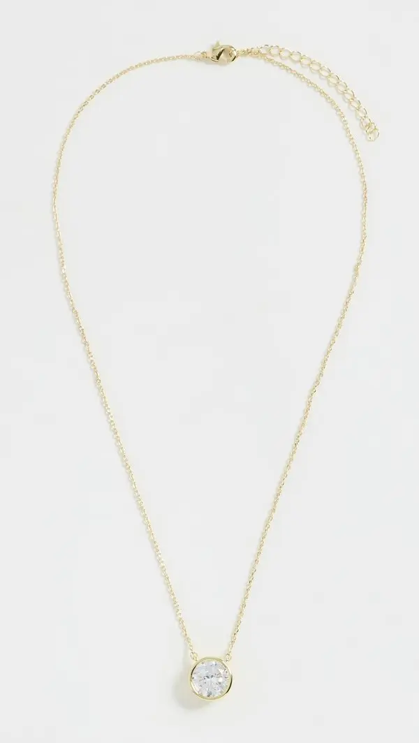 ADINA EDEN Cubic Zirconia Bezel Necklace & Earring Set